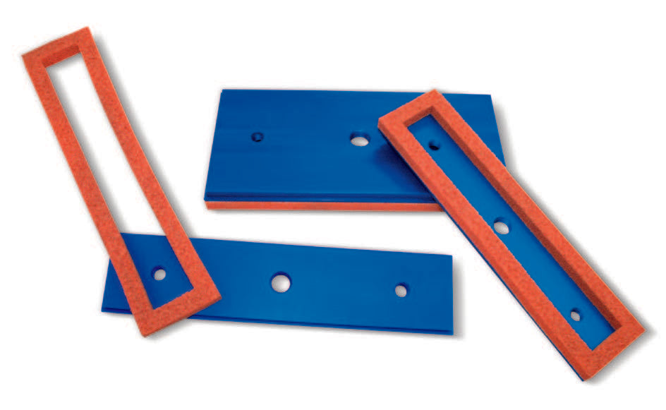 Rectangular Flat Foam Rubber Vacuum Cups With Supports