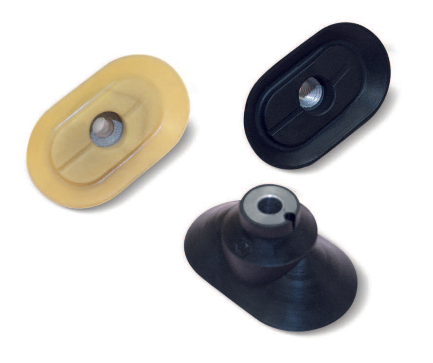 Elliptical Vacuum Cups With Vulcanised Support