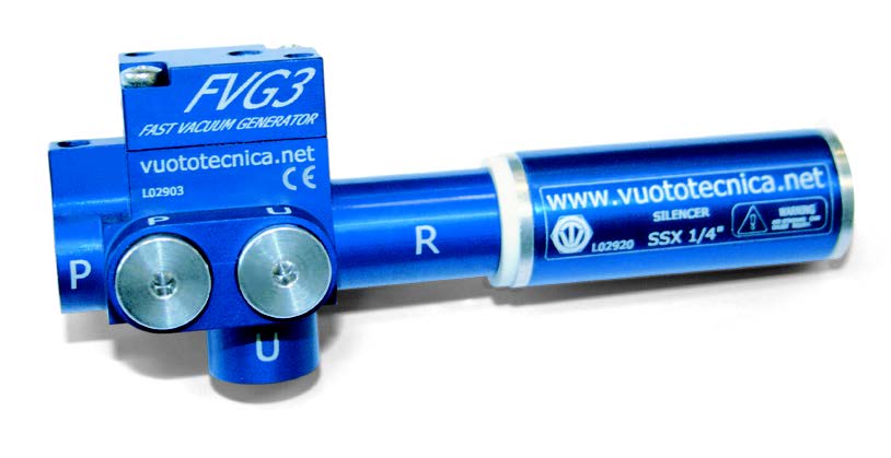 Single Stage "FAST ACTING" vacuum Generator with ejector FVG